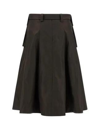 Ganni Womens Skirt Duchesse Demitasse Recycled Polyamide