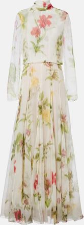 Oscar De La Renta Robe aus Seidenchiffon