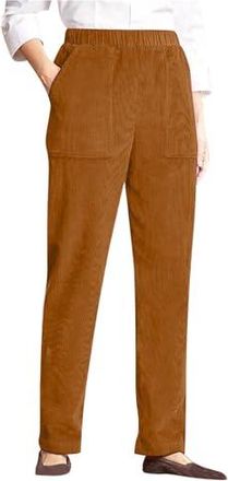 Generic Pantalon baggy en velours c&ocirc;tel&eacute; pour femme - Coupe droite - Pantalon de randonn&eacute;e - &Eacute;l&eacute;gant - Couleur unie - Pantalon de loisirs - Pantalon ample et 