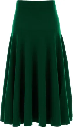 Tom Ford Pleated Wool Skirt - Green