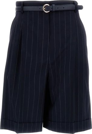 Max Mara Femme, Shorts, Bleu, Taille: 36 FR Bermuda &agrave; rayures