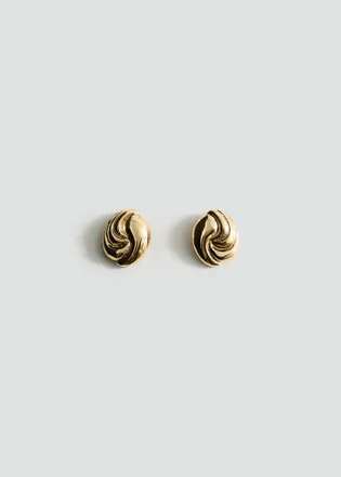 Mango Boucles doreilles relief or - Femme - Taille unique - MANGO