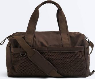 Oysho Tasche aus Funktionsmaterial in Braun mit zwei F&auml;chern-Brown
