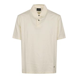 Emporio Armani Polo Filo di Scozia - - Tops - Herren - Beige - S