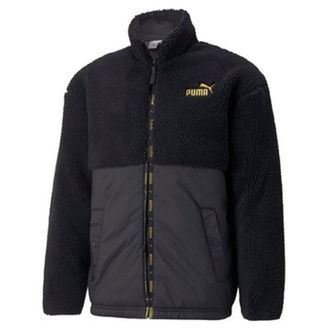 Puma Essentials+ Herren Schwarze Sherpa Jacke