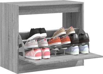 vidaXL Schuhschrank Grau Sonoma 80x42x69 cm Holzwerkstoff Vidaxl