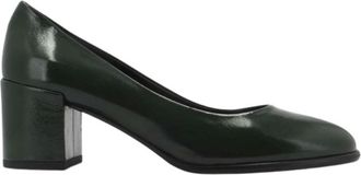 Gianmarco F. Femme, Chaussures, Vert, Taille: 38 EU Talons en cuir verni vert bouteille