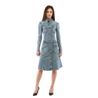 Moschino Hemdblusenkleid - - Dresses - Damen - Blau - XL
