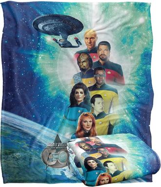 Trevco Star Trek 30 Crew Silky Touch superweiche &Uuml;berwurfdecke, 152 x 127 cm