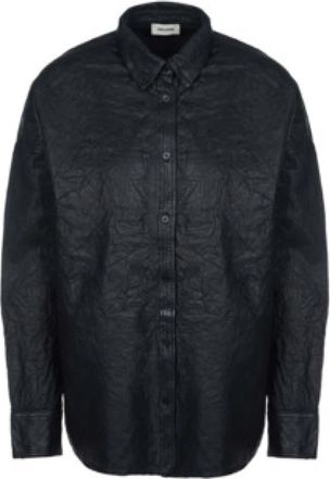 Zadig&Voltaire Lederbluse Tamara Cuir Froisse - - Blouses & Shirts - Damen - Schwarzk - S