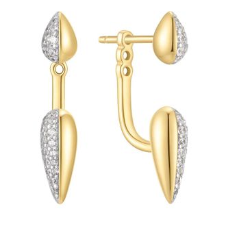 Ania Haie Ohrringe - 925er Sterlingsilber Puffy Spike - Gr. unisize - in Gold - f&uuml;r Damen