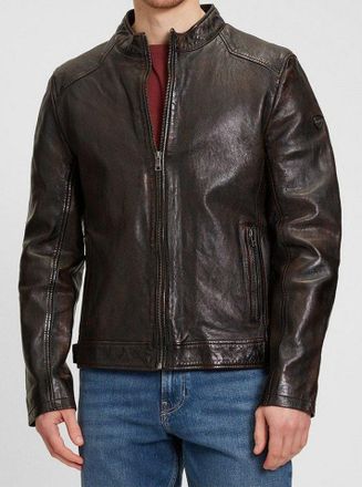Mauritius Lederjacke MMAdelmo Bikerjacke aus antikem Lammleder