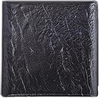 Wilmax England Wilmax WL-661107/A Porzellan Quadratische Platte, Schwarz, 27cm L&auml;nge, 27cm Breite