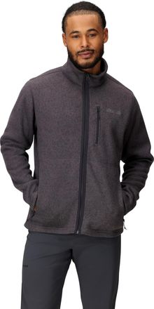 Marmot Herren Drop Line Jacket, Warme Fleecejacke, Outdoor-Jacke mit durchgehendem Reißverschluss, atmungsaktiver und windbeständiger Sweater, Black Heather,