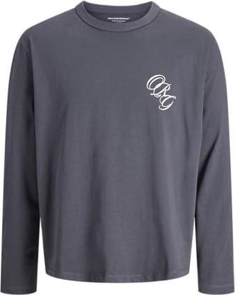 Jack & Jones Jorbedford Structure Tee Ls CN, Gris, XL Hommes