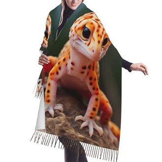 Generic Gecko L&eacute;opard Des Sables Femme Foulard &Eacute;l&eacute;gant Ch&acirc;le Wrap &Eacute;pais Etole Pour Automne Mariage Hiver Soir&eacute;e