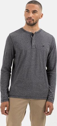 Camel Active Langarmshirt aus nachhaltigen Baumwollmix Langarm Henley