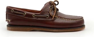 Timberland Homme, Chaussures, Brun, Taille: 42 EU Marron Chaussures Plates en Cuir Faites Main