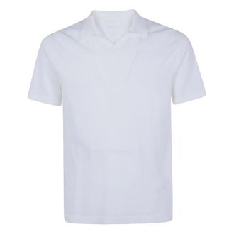 Dondup Homme, Tops, Blanc, Taille: M Polo Coupe Droite en Coton Cr&ecirc;pe F.14