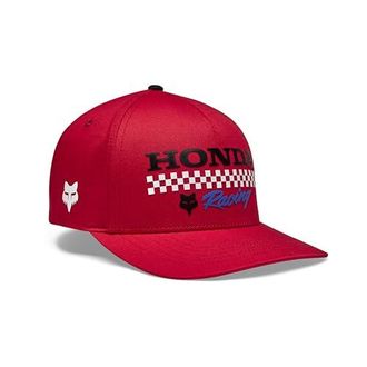 Fox Casquette Honda Flexfit pour homme, Rouge, L/XL