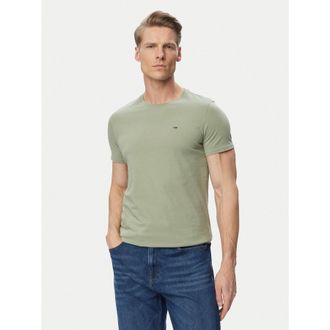 Tommy Jeans T-Shirt DM0DM04411 Khakifarben Slim Fit