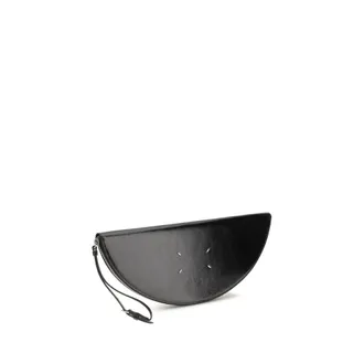 Maison Margiela Womens Crinkled Calf Leather Clutch Black Bos