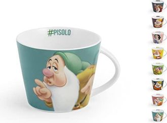 hOme Home Nani Hashtag Set 12 Tassen aus Porzellan, cc270, bunte und fröhliche Tassen, mehrfarbig