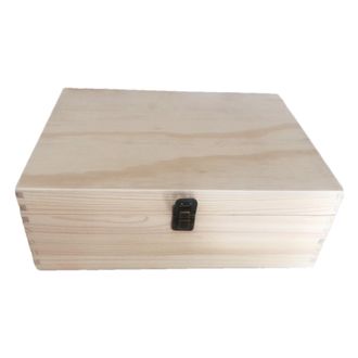 Generico Abschlie&szlig;bare Holz-Schmuckschatulle: Einfacher Bastel-Schmuckkasten, aufklappbarer Beh&auml;lter f&uuml;r Souvenirs, DIY-Kunst, personalisierte Dekoration, Gesc