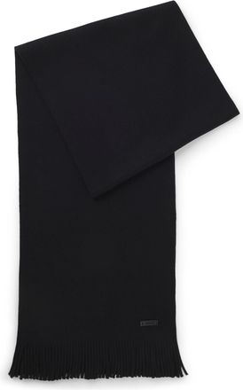 BOSS Herren Albas Schal aus nachhaltigerer Schurwolle mit Raschel-Strick Schwarz001 Stck