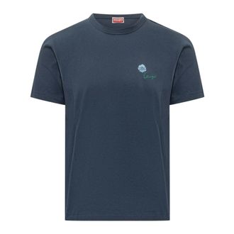 Kenzo Tulpe Slim T-Shirt - - Tops - Herren - Blau - 2XL