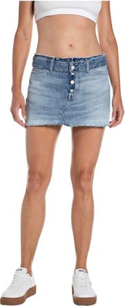Replay Femme, Jupes, Bleu, Taille: W29 Mini-jupe en jean