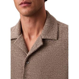 Calvin Klein Chemise en maille textur&eacute;e &agrave; manches courtes