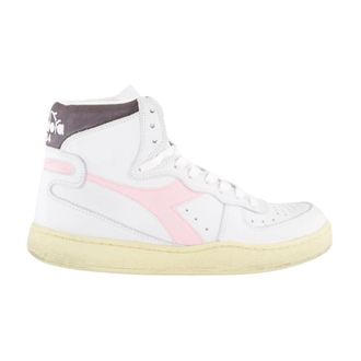 Diadora Gebrauchte wei&szlig;e/pinke Basket Sneakers - - Shoes - Damen - Wei&szlig; - 38 1/2 EU