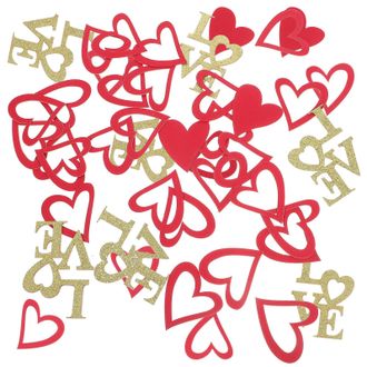 Angoily 100 St&uuml;ck Valentinstag Party Konfetti Gold Rot Papierdeko f&uuml;r Hochzeit Jubil&auml;um Vielseitiges Dekorationszubeh&ouml;r f&uuml;r Romantische Feiern Leicht und Krea