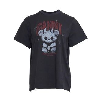 Ganni Femme, Tops, Noir, Taille: 38 FR T-shirt