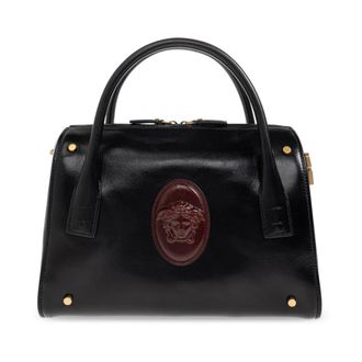 Versace Ger&auml;umige Boston Bag aus Leder - - Bags - Damen - Schwarzk - ONE SIZE