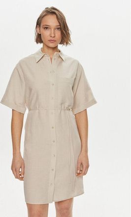 Calvin Klein Hemdkleid K20K206697 Beige Relaxed Fit