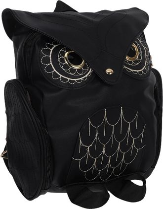 Luxshiny Pu Leder Rucksack Mit Eulenmotiv F&uuml;r Damen Und M&auml;dchen Verstellbare Schultergurte Wasserdicht Vielseitig F&uuml;r Schule Reisen Und Freizeit