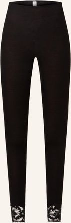 Mey Mey Leggings Serie Wool Love Aus Merinowolle Mit Seide schwarz