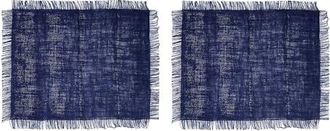 Mikasa Mikasa Jute Tischsets, 2er Set, Blaue rechteckige Tischsets für rustikale Esstische, 35 x 45cm, rutschfeste Tischsets | Naturdesign