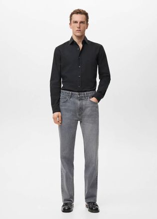 Mango Chemise 100 % coton slim-fit noir - Homme - XS - MANGO MAN