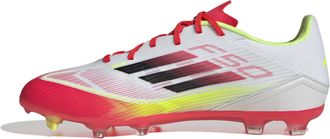 adidas Unisex F50 League Football Boots FG/MG, Cloud White/Core Black/Solar Yellow, 46 2/3 EU