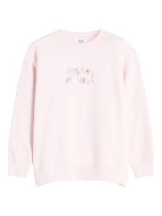 Maison Kitsun&eacute; sweat &agrave; logo emboss&eacute; - Rose