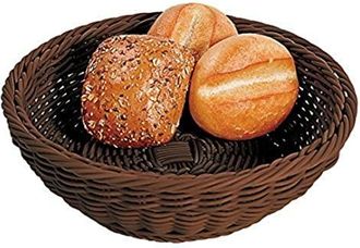 KESPER 19820 Brot- und Obstkorb, rund, Kunststoffgeflecht, Maße - ø 28.5 cm, Höhe - 9 cm