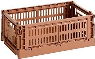 HAY Hay Transportbox Colour Crate S aus recyceltem Polypropylen in der Farbe Terracotta
