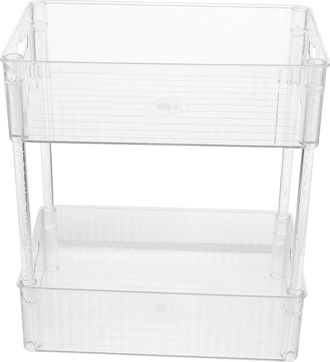 Valiclud Transparenter Kosmetik Organizer aus Pet Gro&szlig;er Kapazit&auml;t Stabiler Makeup Halter f&uuml;r Schminktisch und Badezimmer Platzsparendes Aufbewahrungsregal f&uuml;r