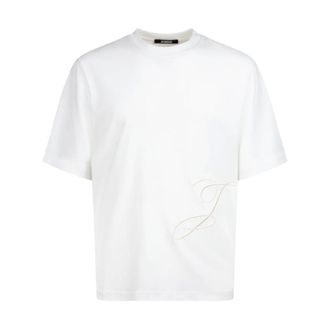 Jacquemus Homme, Tops, Blanc, Taille: S Le T-shirt J &agrave; manches courtes
