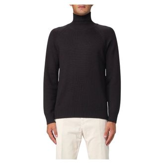 Paolo Pecora Homme, Pulls, Noir, Taille: XL Collection de Pulls &agrave; Col Roul&eacute;