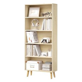 Woltu Bibliothèque à 5 Casiers Ouverts, Étagère sur Pied à 5 Niveaux, Meuble de Rangement Multifonctionnel pour Salon, Chambre, Bureau, en Bois dIngénierie,