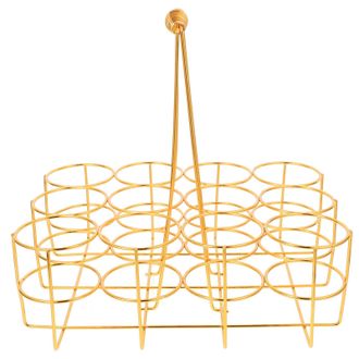 Artibetter Housoutil Ktv Bierkorb 12 Flaschen Bar Bierhalter aus Metall Tragbarer Flaschenkorb f&uuml;r Lagerung und Transport Einfacher Bierflaschenhalter f&uuml;r K&uuml;che 